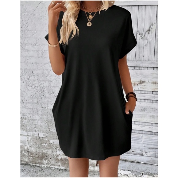 Dresses | Batwing Cuff Sleeve Oversized Shirt Mini Dress | Poshmark